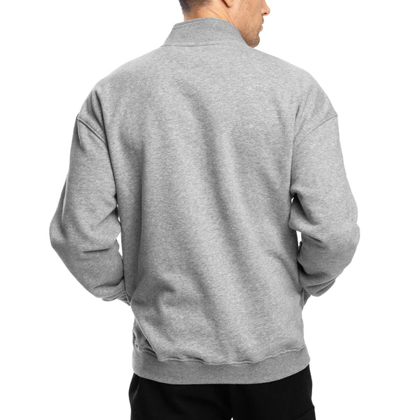 Comfy Crew Half Zip - Light Grey Marl - Rise Canada