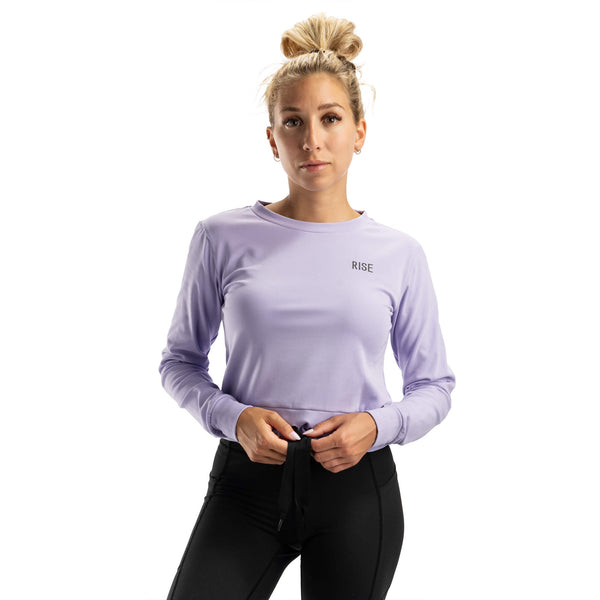 Offshore Fleece Light Crew – Lilac - Rise Canada